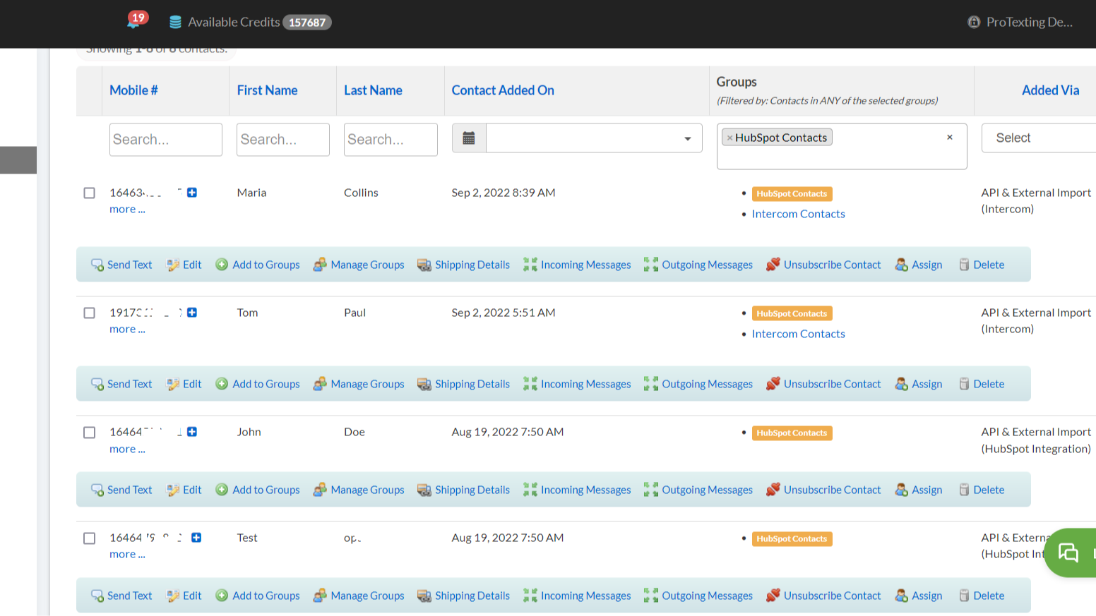 Send SMS or MMS via ProTexting HubSpot Integration | Connect Them Today